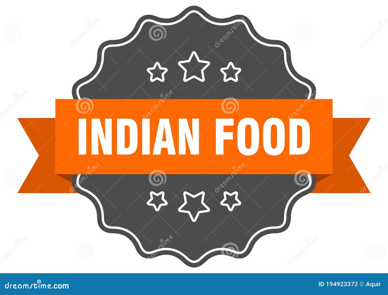 Indian food label stock vector. Illustration of badge - 194923372