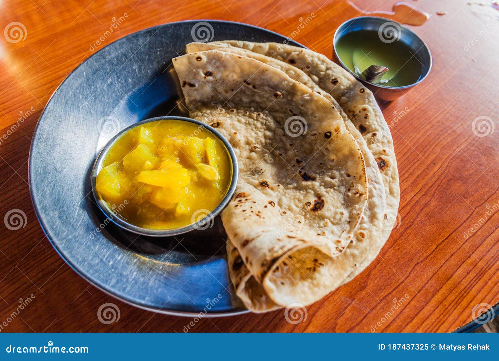 Indian Food - Mango Chutney with Chapa Stock Image - Image of selective ...