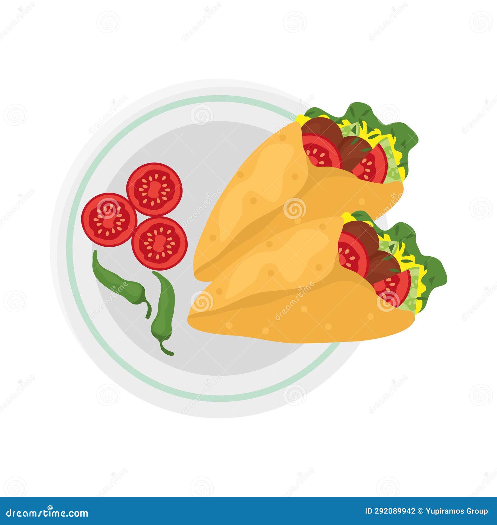 Indian food masala dosa stock illustration. Illustration of chilli ...