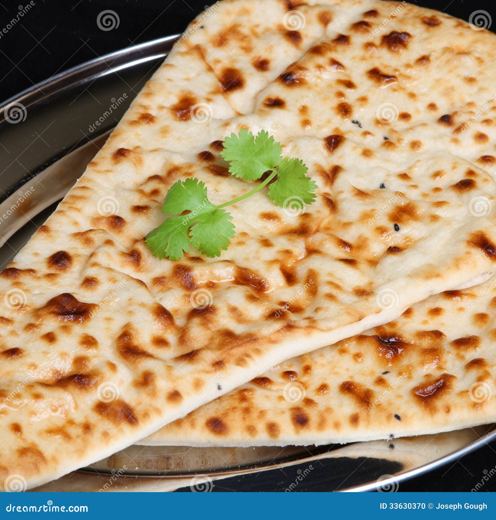 Indian Food, Naan Bread stock photo. Image of closeup - 33630370