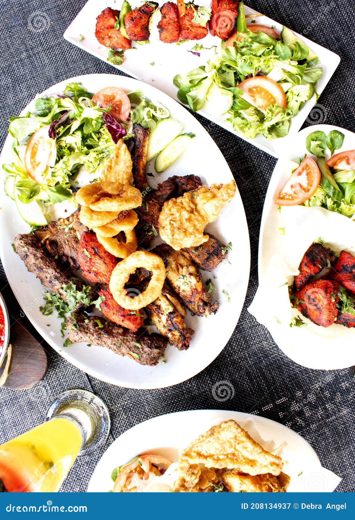 Indian Food Plater Back Drop Stock Image - Image of back, drop: 208134937