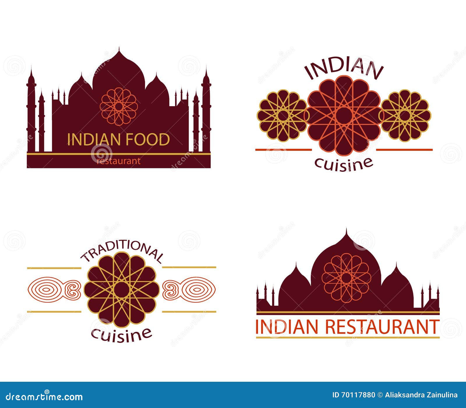 Indian food restaurant stock vector. Illustration of asia - 70117880