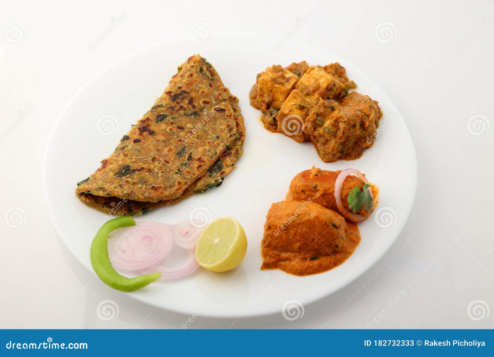 Indian Food or Indian Thali Stock Image - Image of dish, lemon: 182732333
