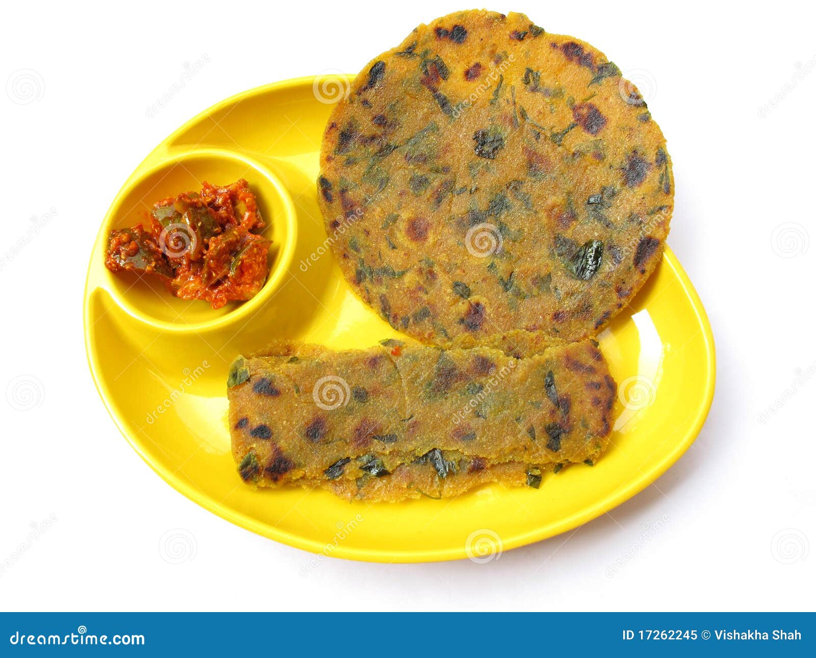 Indian Food-Thepla and Pickle Stock Image - Image of pickle ...
