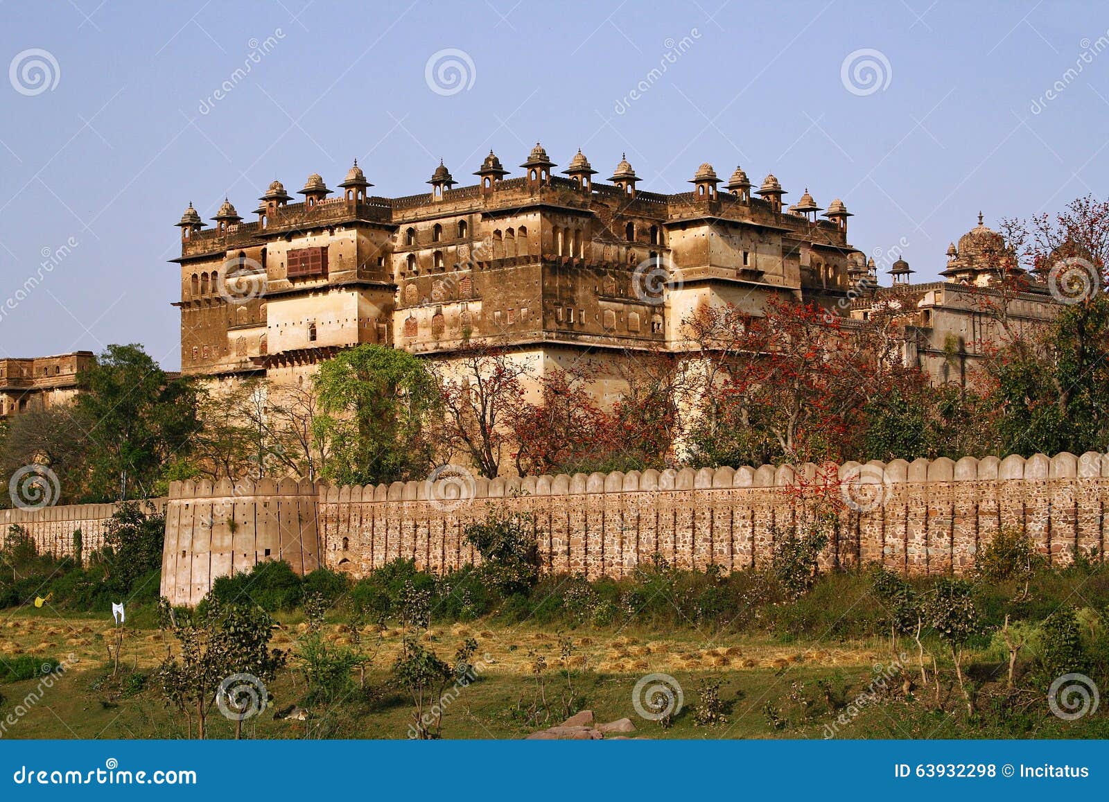 Indian fort in Orchha stock photo. Image of pradesh, historic - 63932298