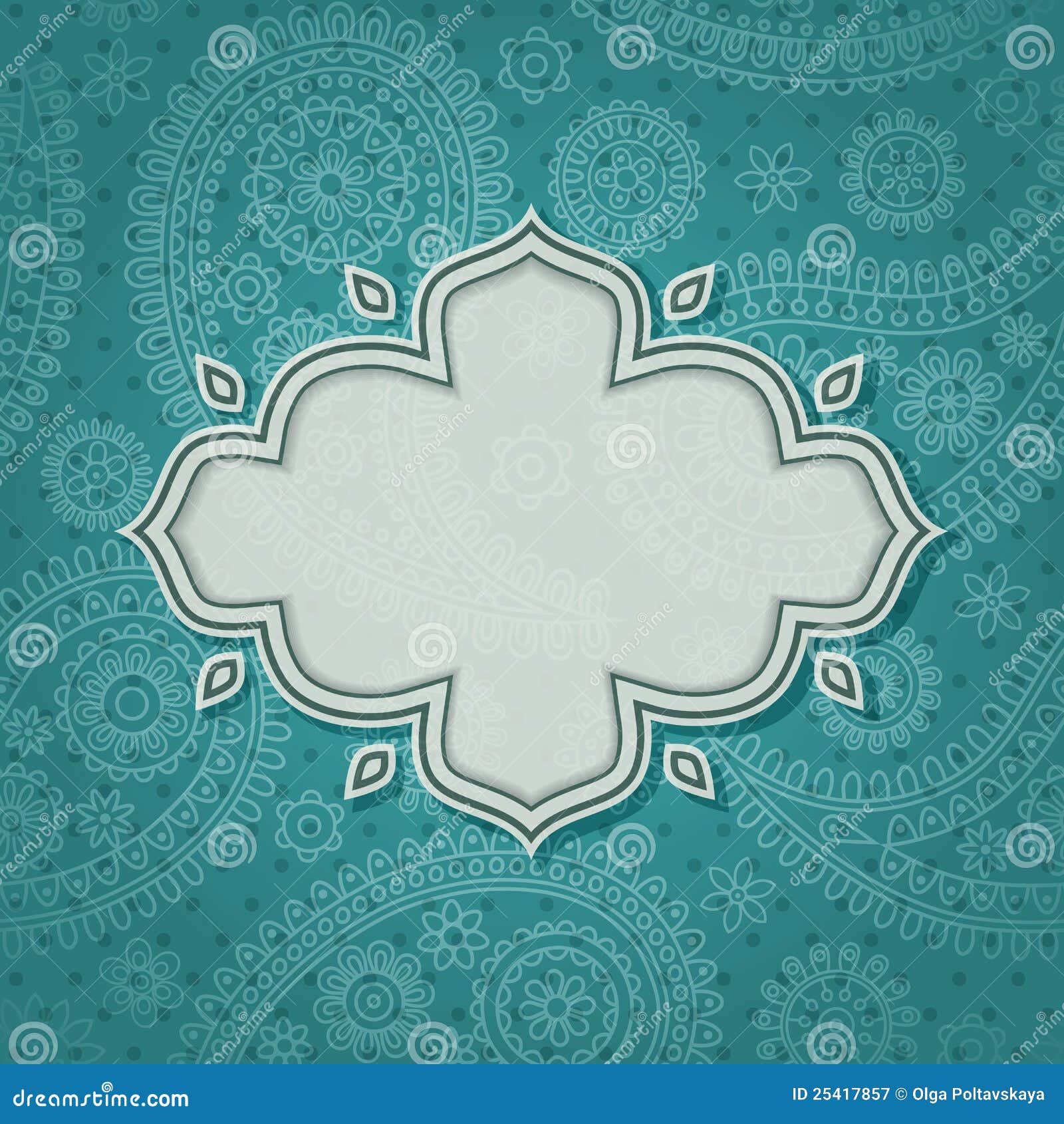 Indian frame. stock vector. Illustration of flower, floral - 25417857