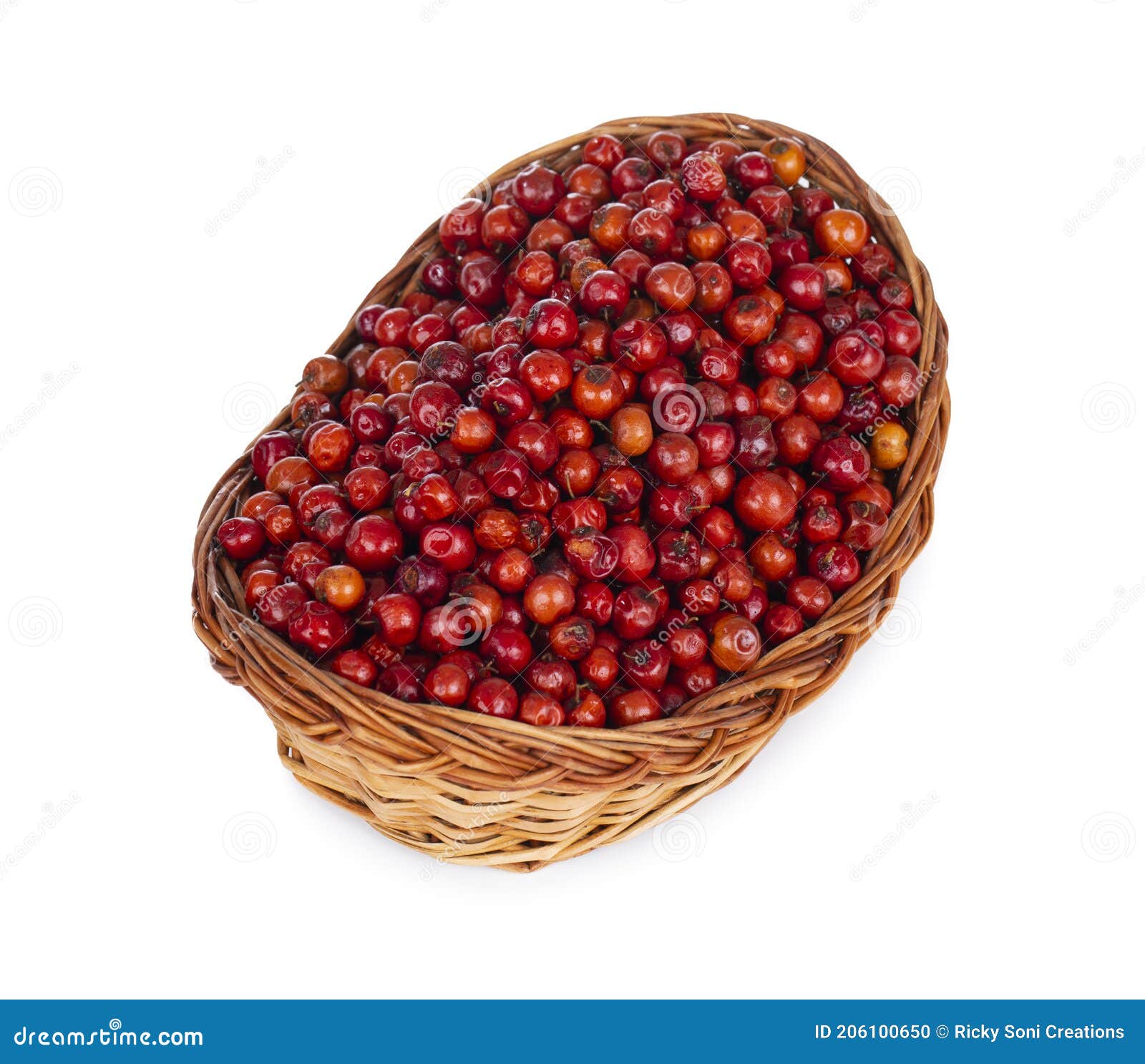 Indian Fruit Red Berry on White Background Stock Photo - Image of ...