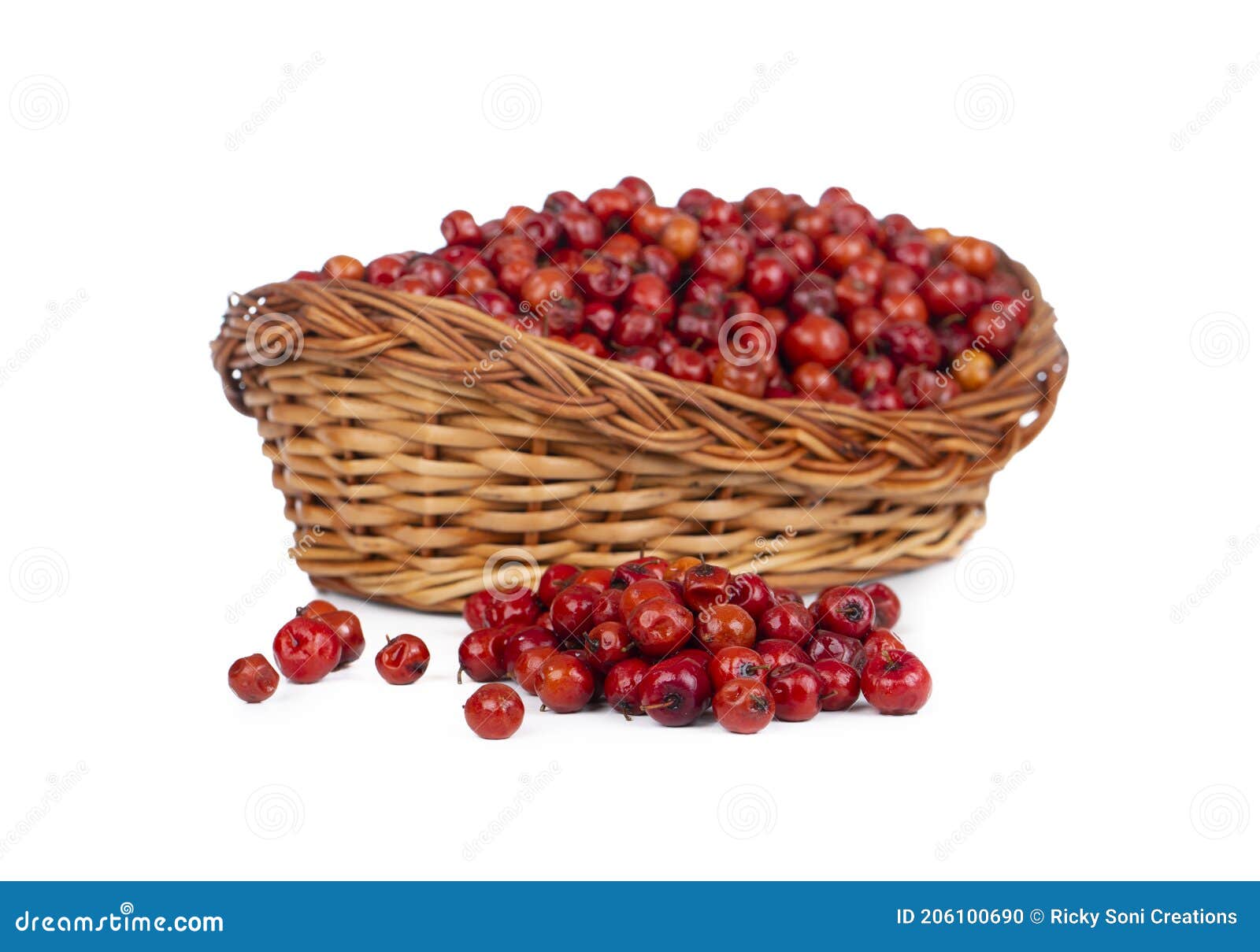 Indian Fruit Red Berry on White Background Stock Photo - Image of ...