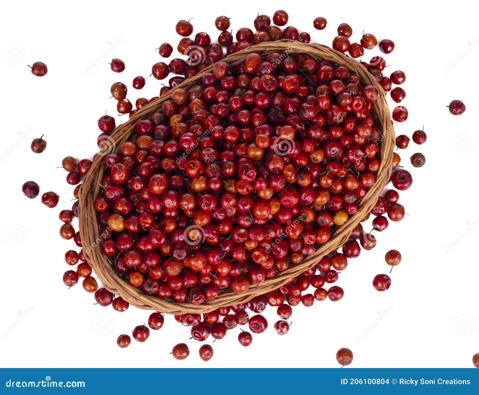 Indian Fruit Red Berry on White Background Stock Photo - Image of ...