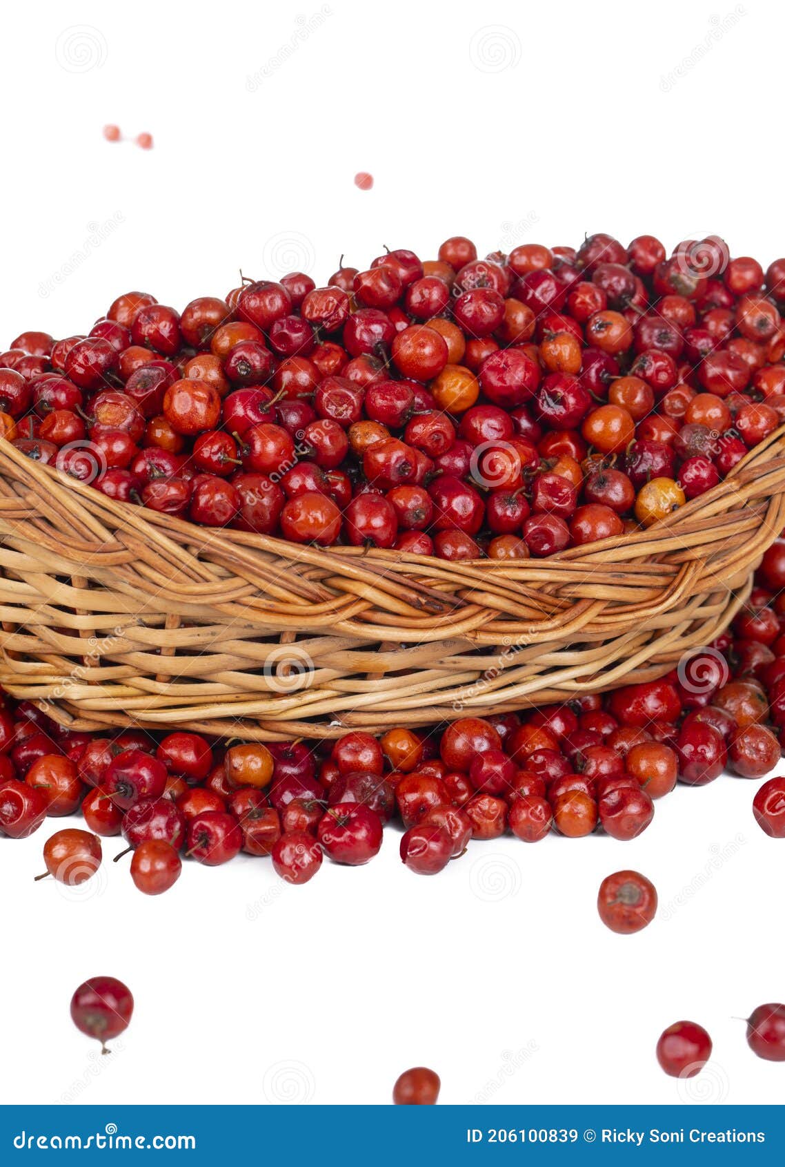 Indian Fruit Red Berry on White Background Stock Image - Image of ...
