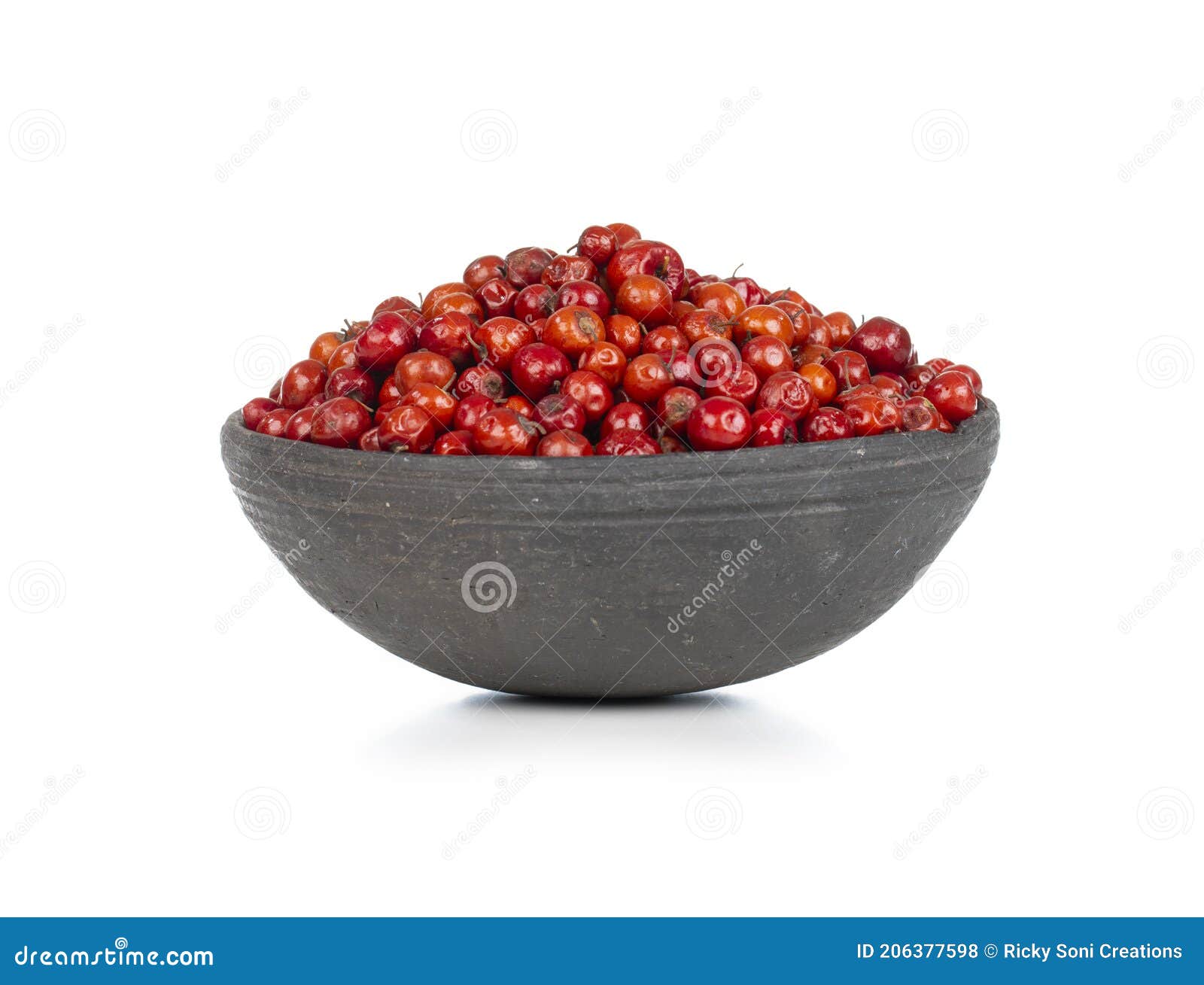 Indian Fruit Red Berry on White Background Stock Photo - Image of ...