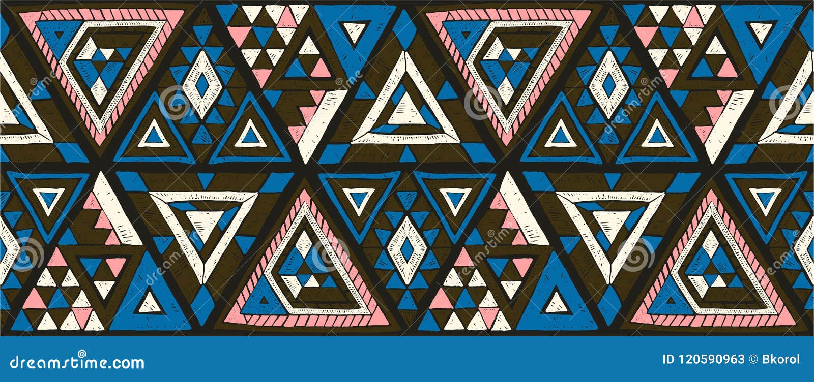 Geometric Folklore Ornament Tribal Ethnic Vector Texture Seamless
