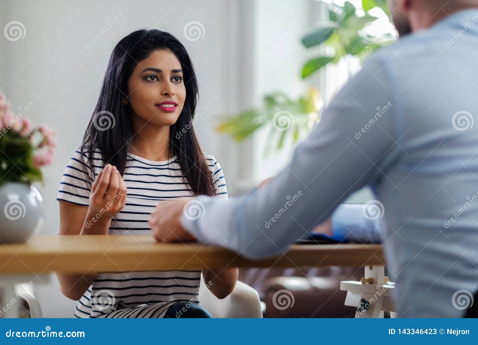 Indian Girl Attending Job Interview Stock Image - Image of girl ...