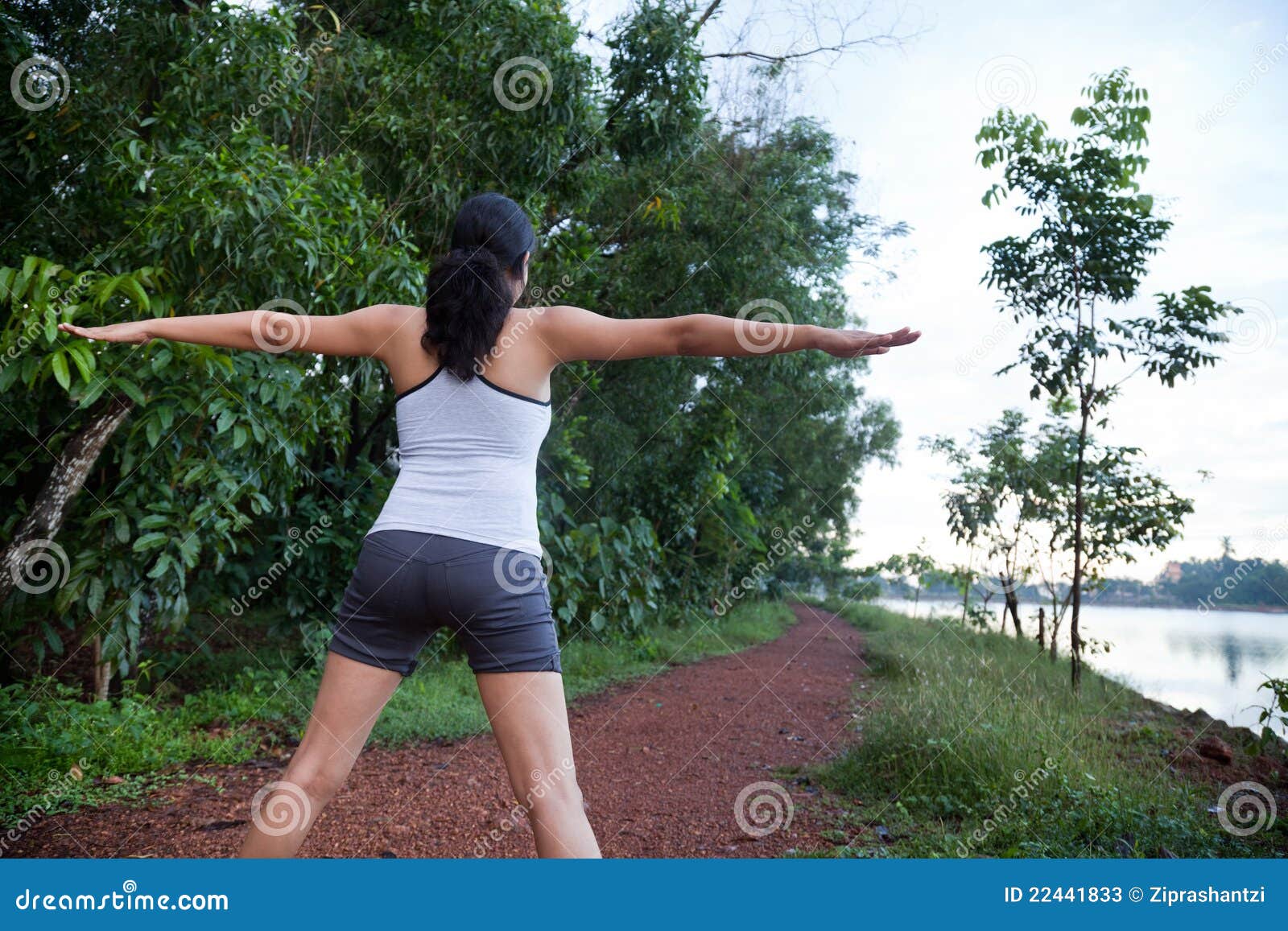 Indian Girl on Morning Exercise Stock Image - Image of health, alone ...