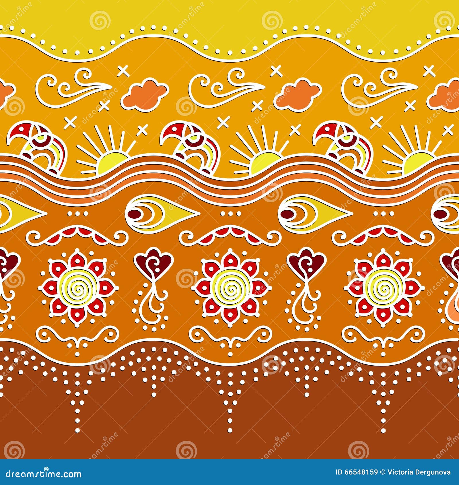 Indian Goa gold pattern stock vector. Illustration of sunshine - 66548159