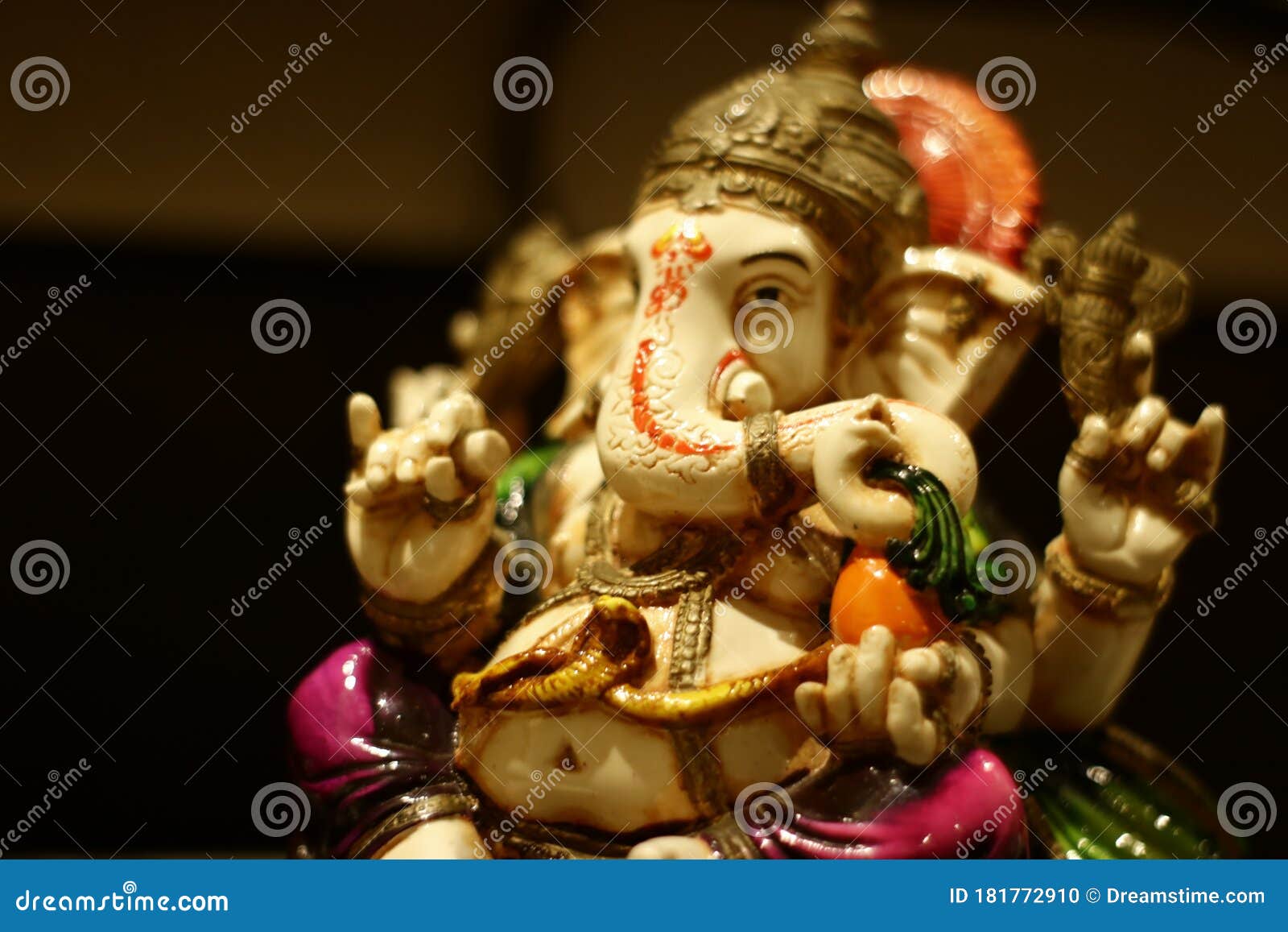 Indian god ganesh stock photo. Image of clothing, temple - 181772910