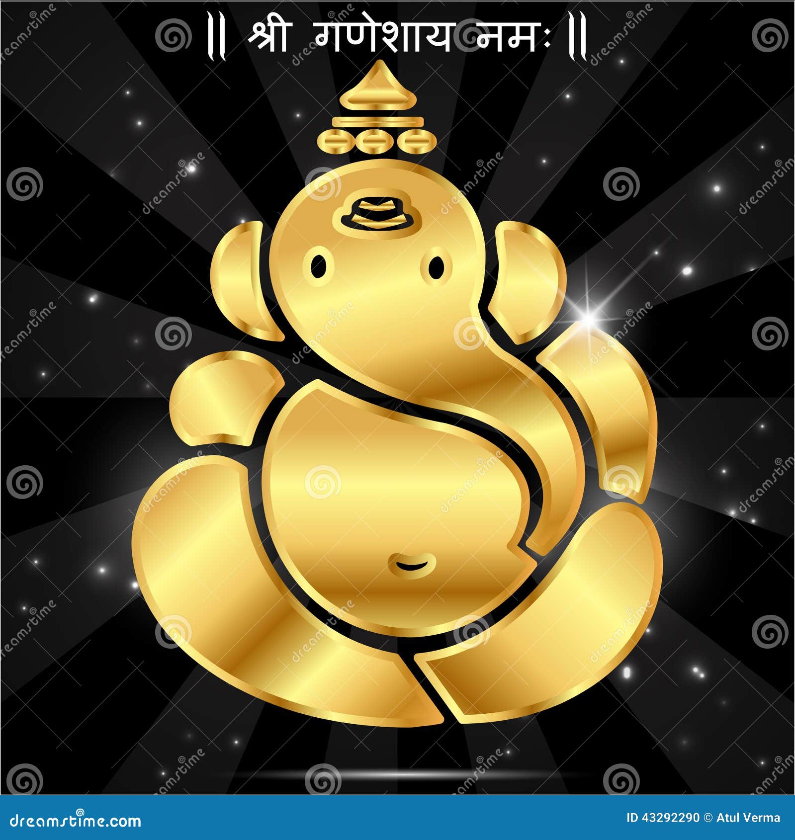 Indian God Ganesha, Ganesh Idol Stock Vector - Illustration of plate ...