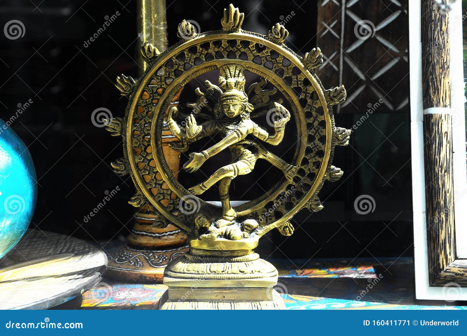 Indian God Golden Statue stock image. Image of symbol - 160411771