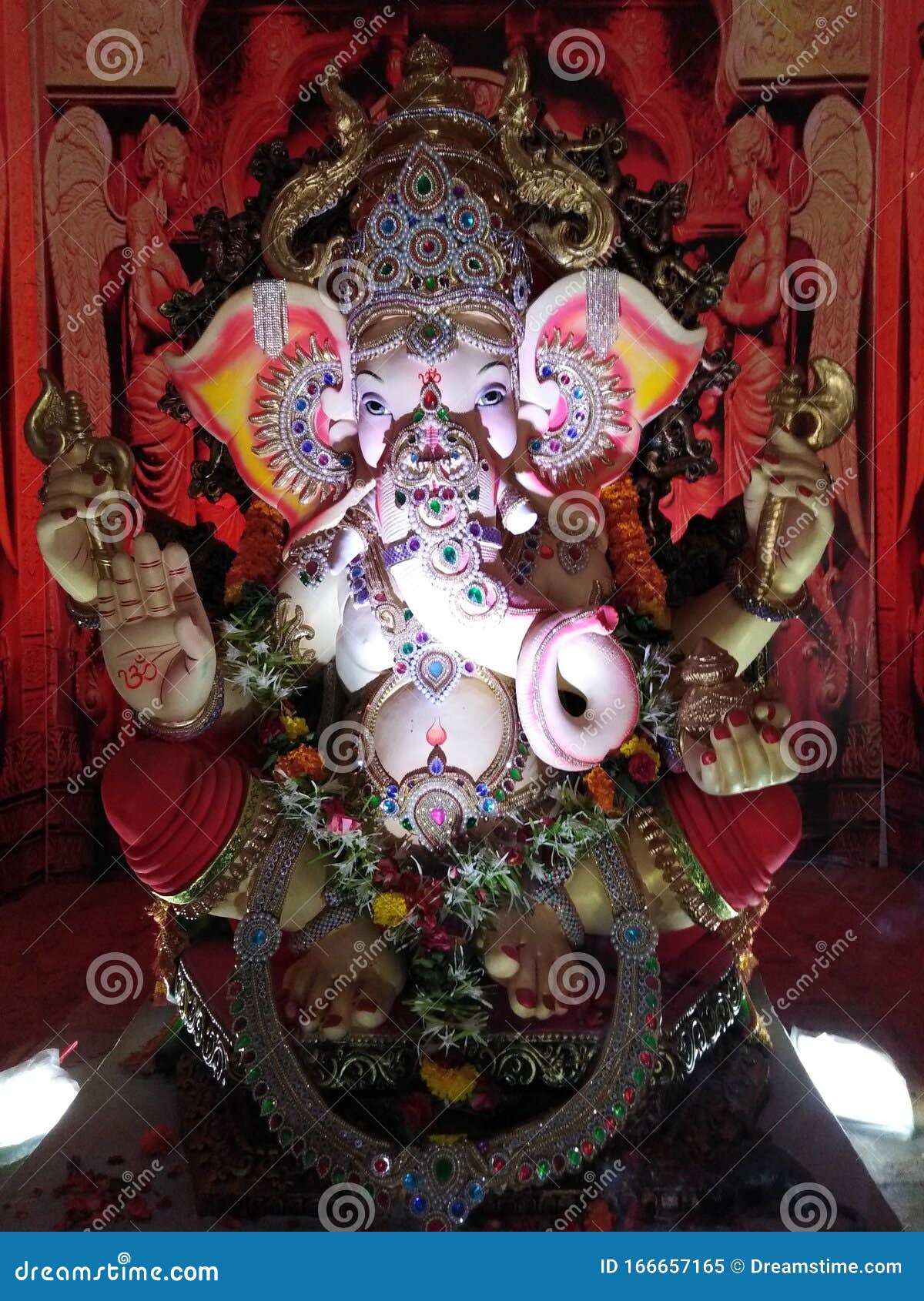 Indian God of Hindu Dharm Lord Ganesh Stock Image - Image of lord ...
