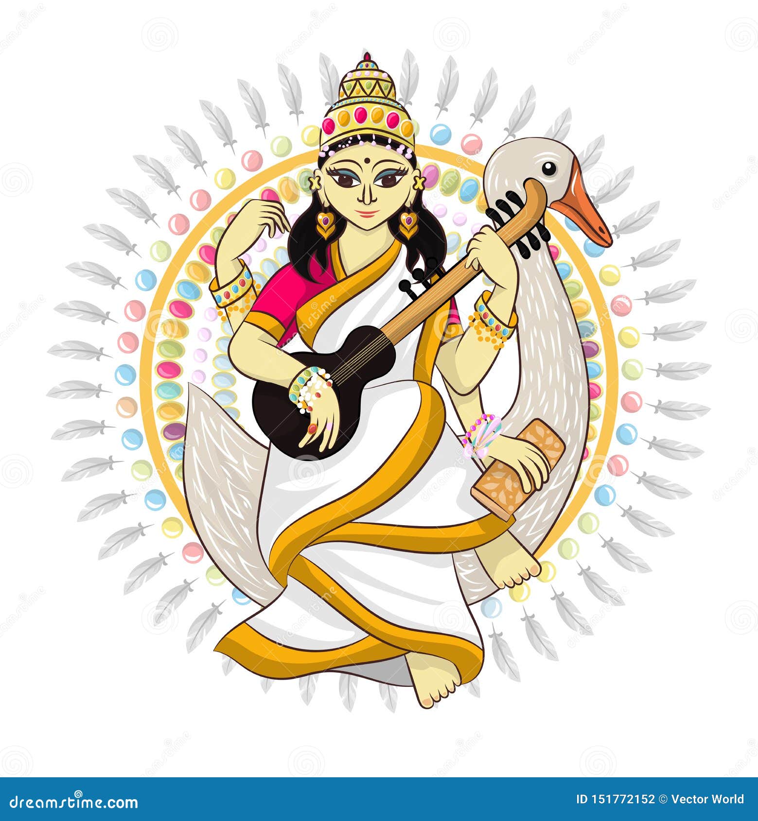 Indian God Vector Hinduism Godhead Stock Vector - Illustration of ...