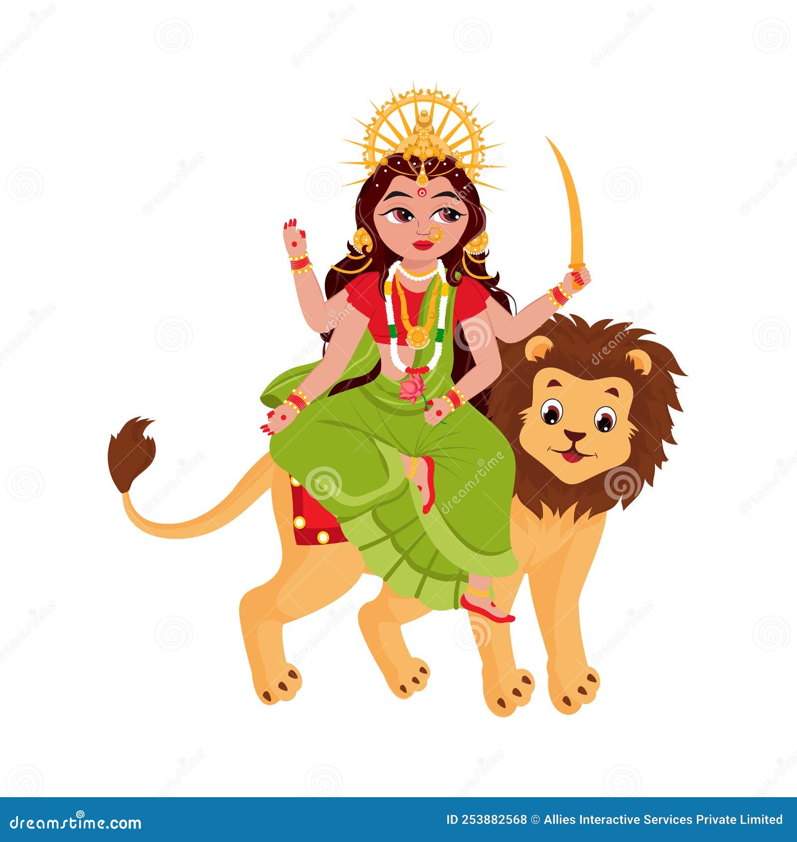 Goddess Katyayani Devi For The Sixth Navadurga Of Navratri Festival ... Goddess Katyayani Devi For The Sixth Navadurga Of Navratri Festival ...