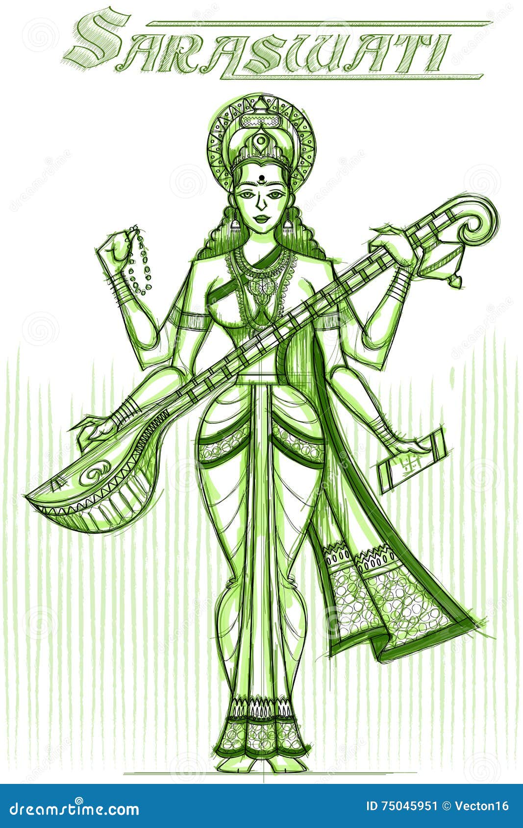 Saraswati Drawing
