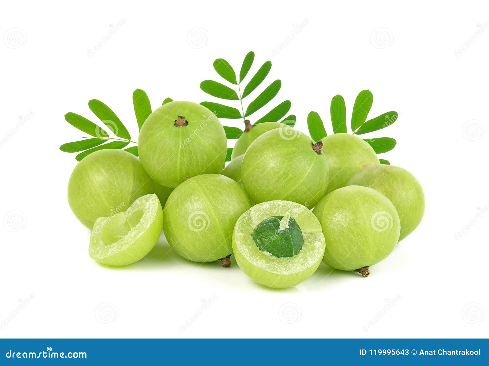 Indian Gooseberry Isolated on White Background Stock Image - Image of ...