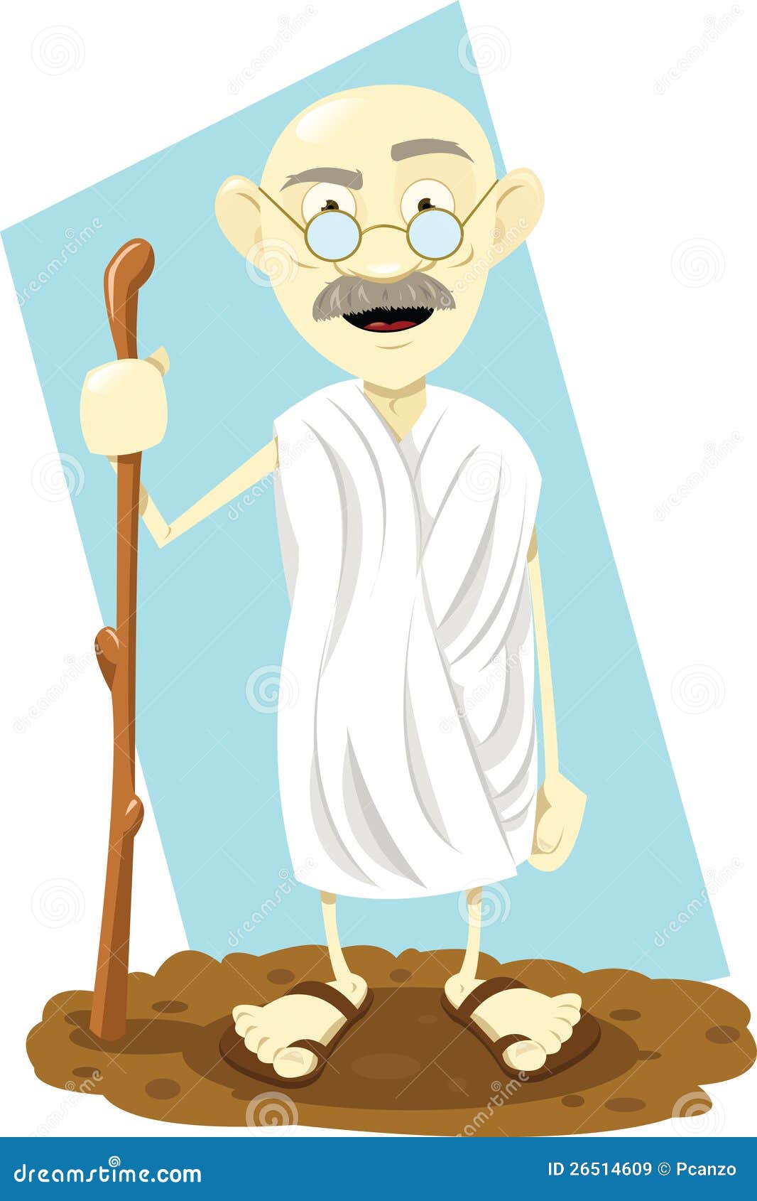 Indian Guru Wearing Turban And Traditional Clothes, Holding Cane. Hindu ...