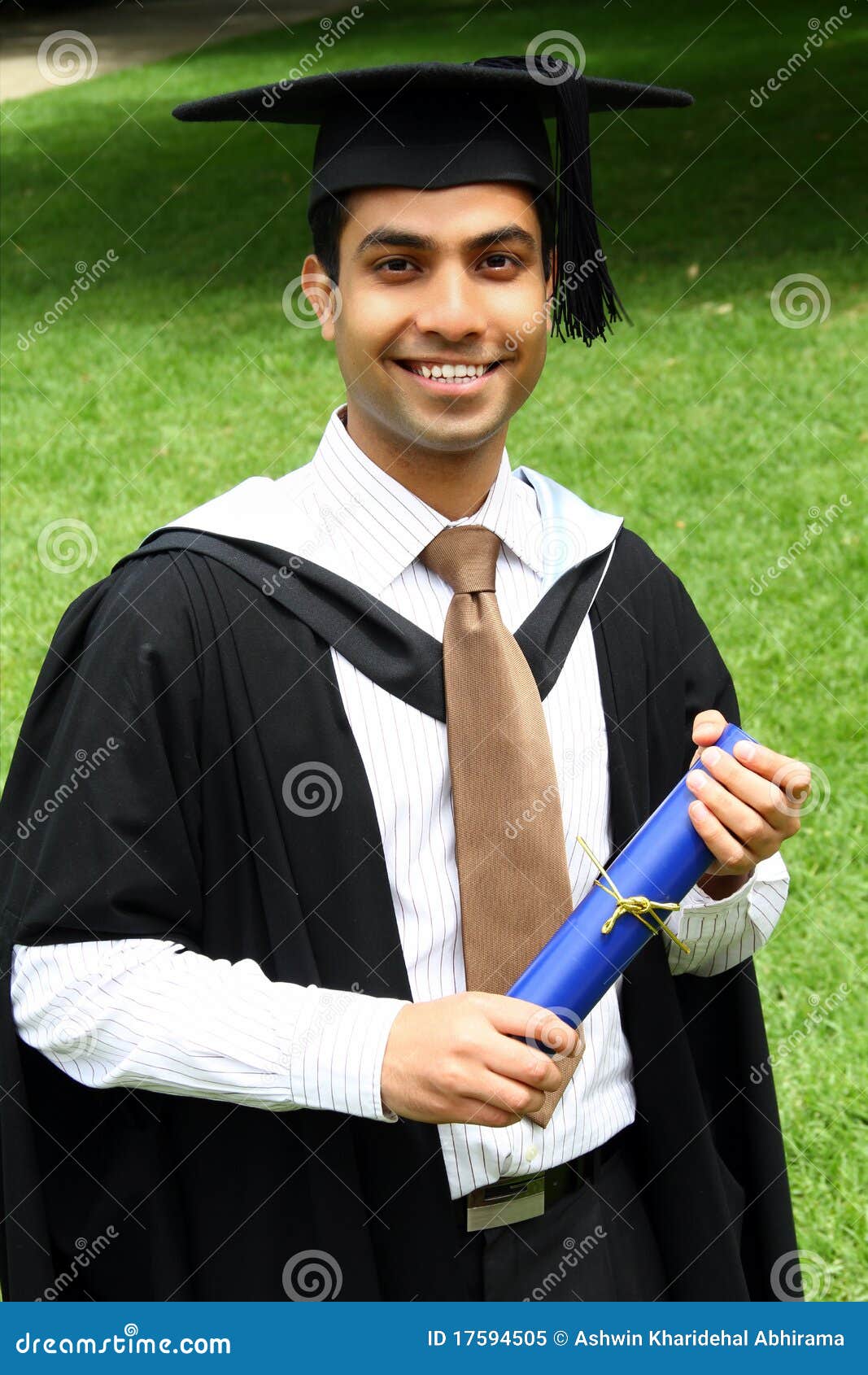 Indian Guy in a Graduation Gown. Stock Image - Image of australia ...