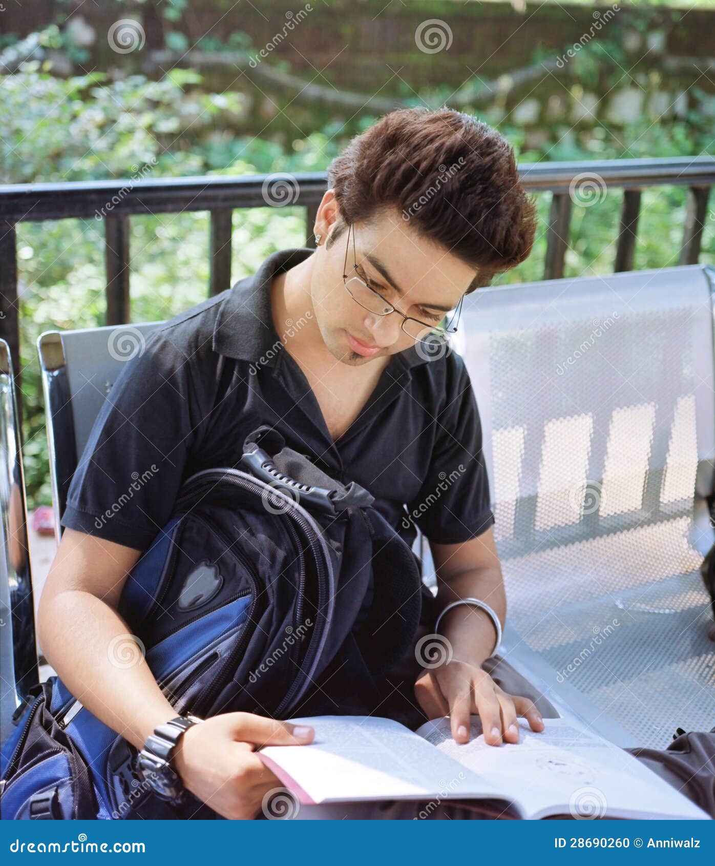 Indian Guy Studying a Book. Stock Photo - Image of reading, ethnicity ...