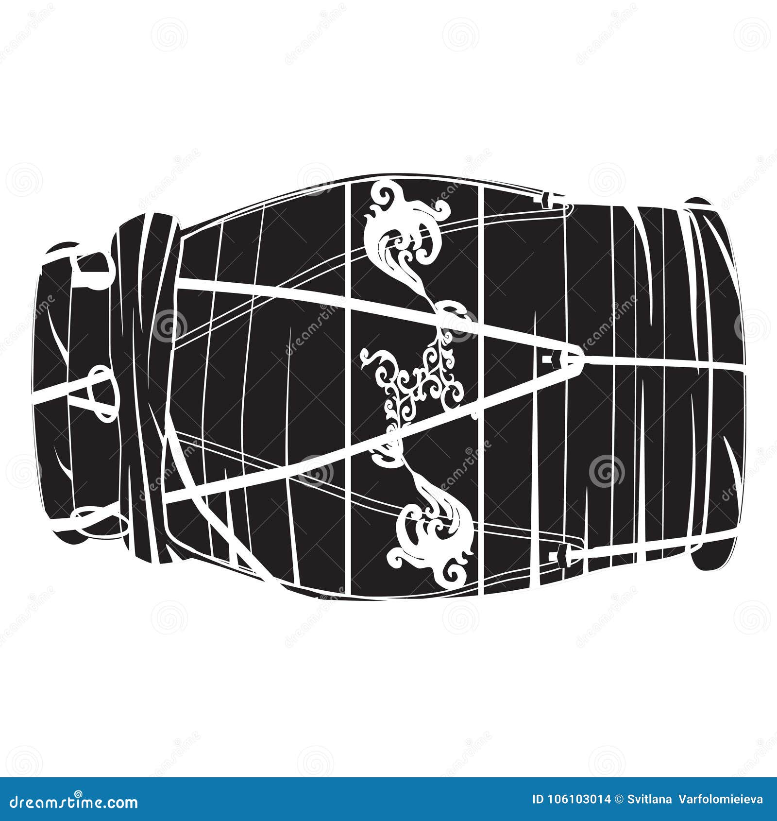 Indian Hand Drum Dholak Vector Black and White Illustration Stock ...