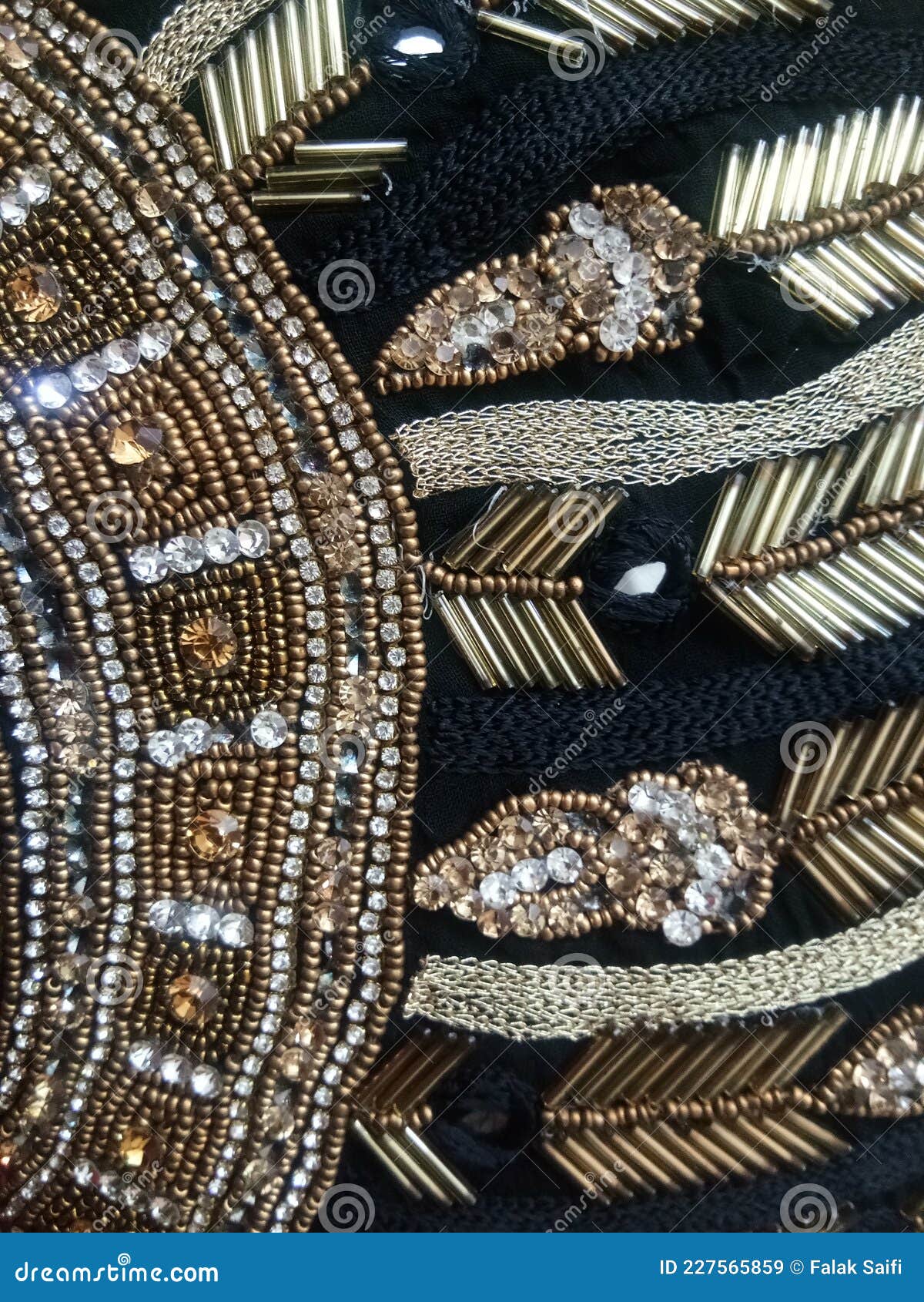 Indian Hand Embroidery Dabka Work Stock Image - Image of indian ...