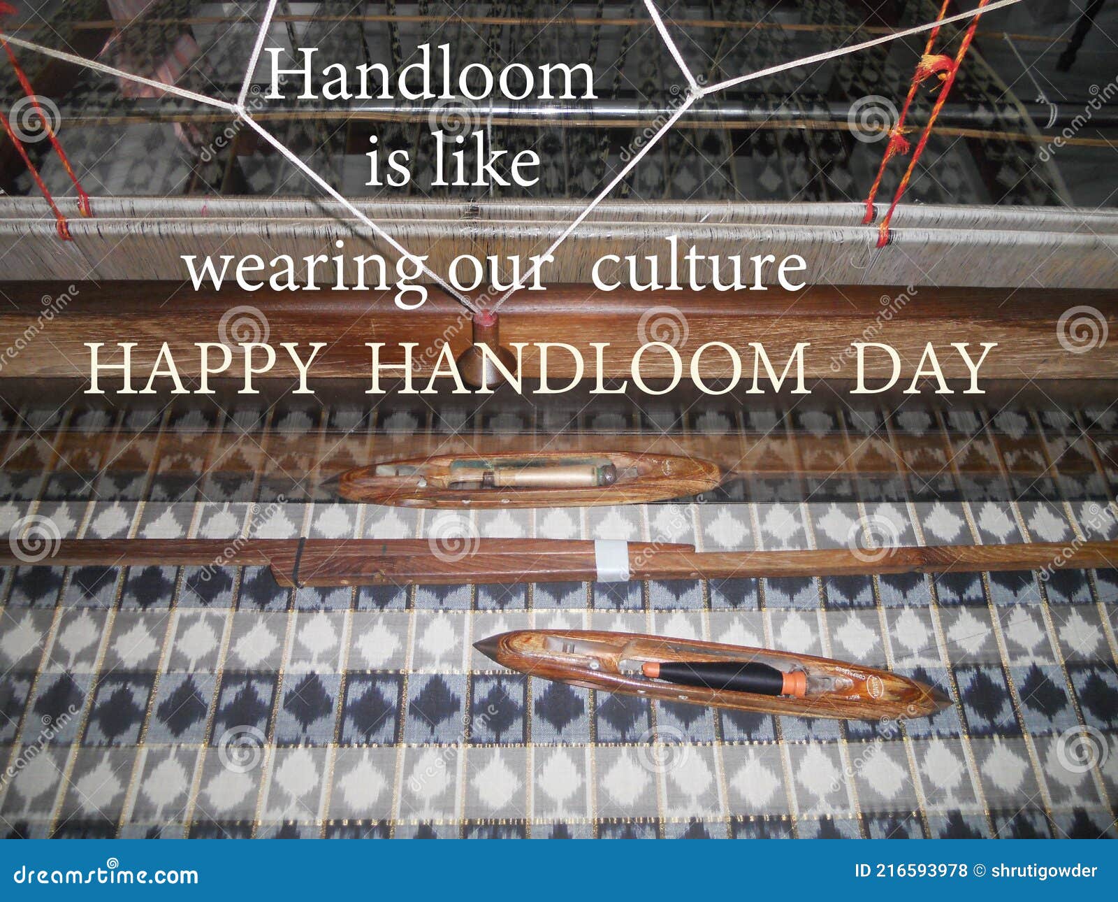 Indian Handloom process stock illustration. Illustration of geometric ...