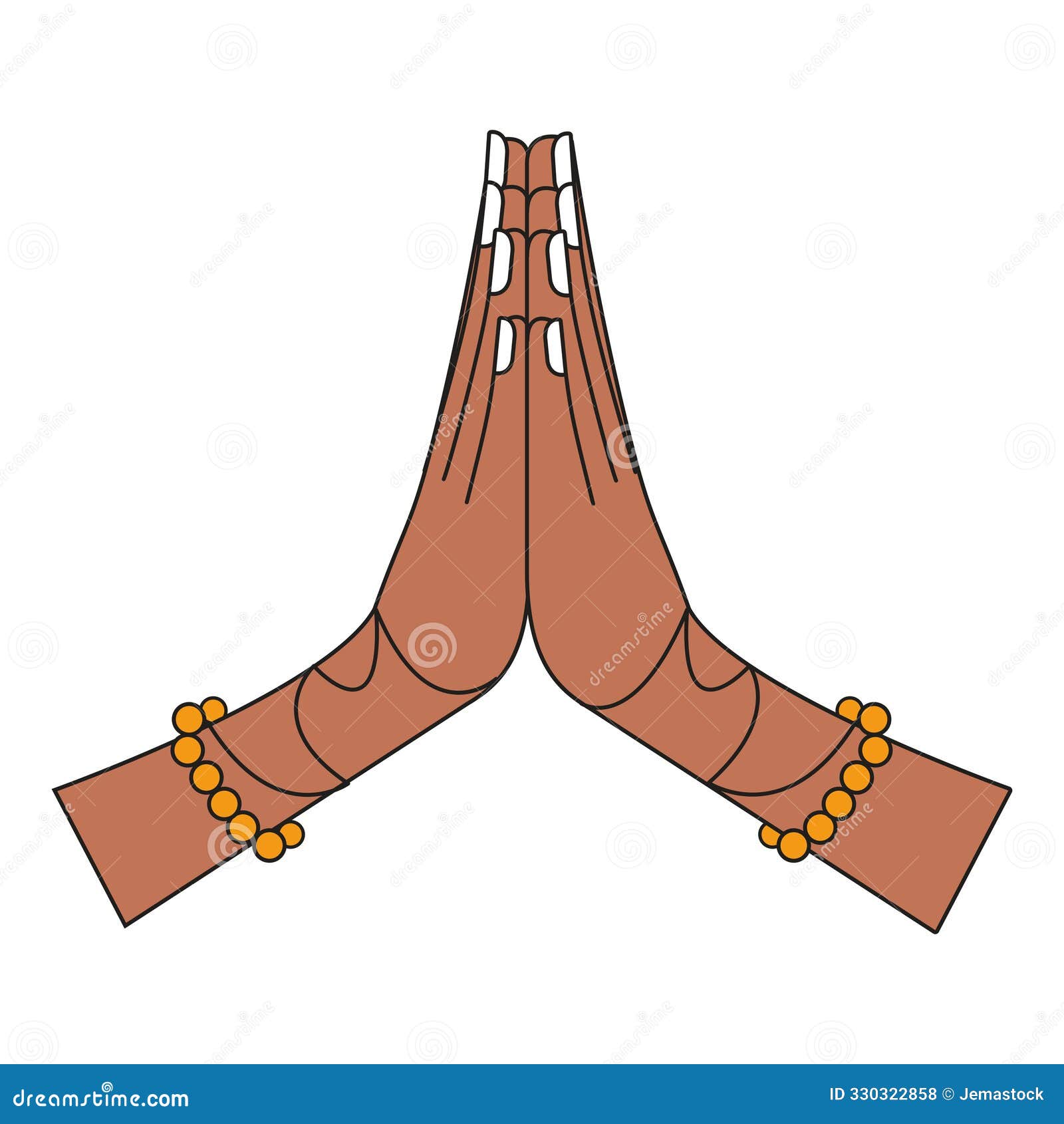 Namaste Isolated Icon. Simple Element Illustration From India And Holi ...