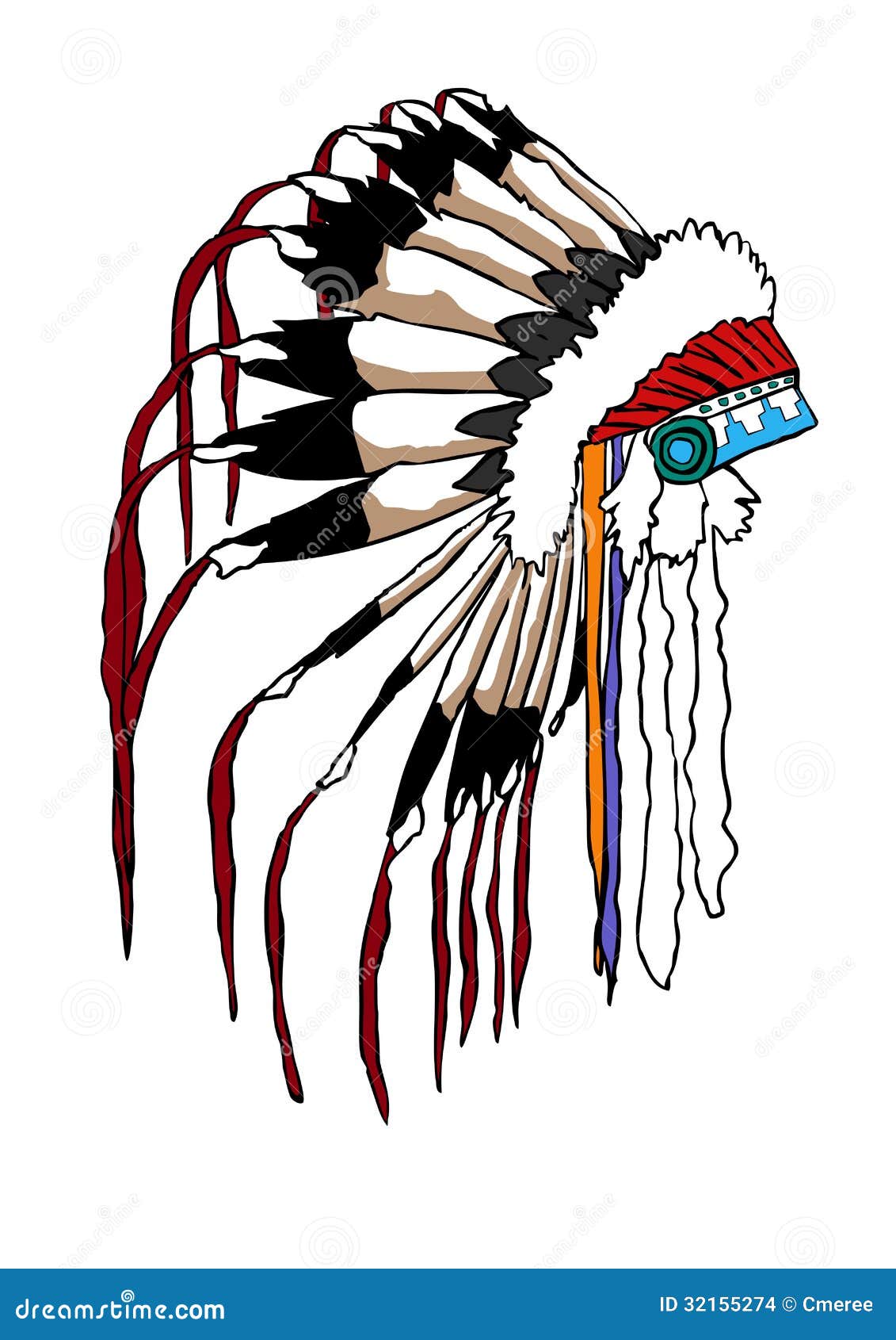 Indian hat stock vector. Illustration of traditional - 32155274