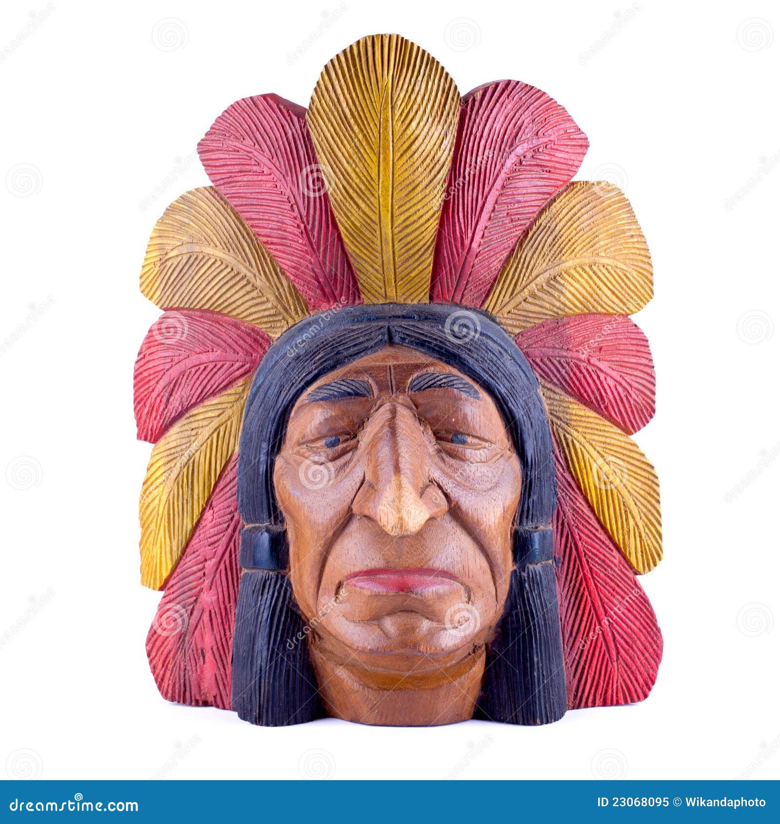 Indian Head Statue Isolated Stock Image - Image of southeast, ancient ...