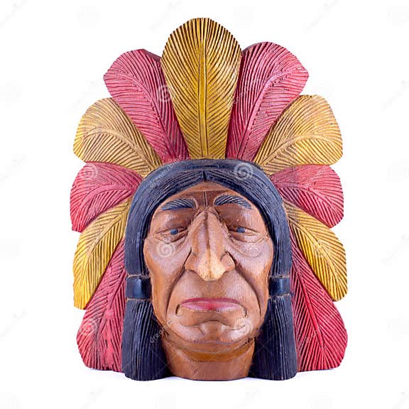 Indian Head Statue Isolated Stock Image - Image of southeast, ancient ...