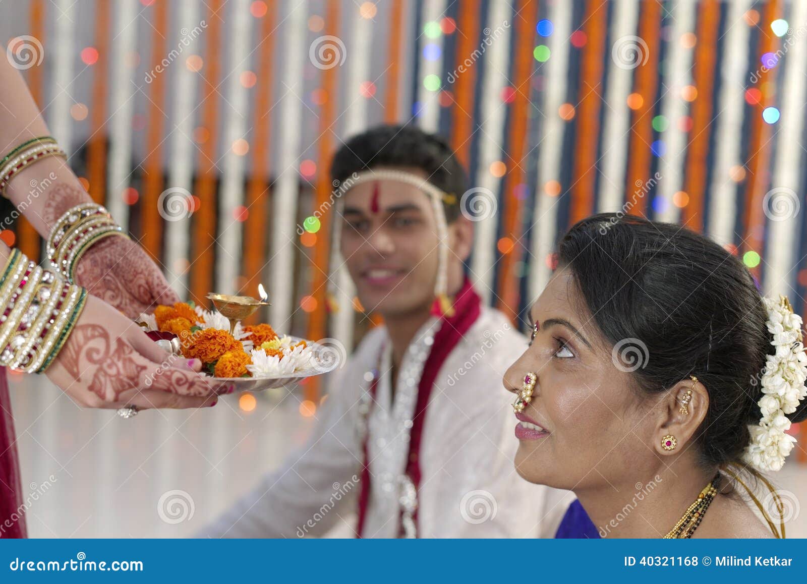 Indian Hindu Wedding Rituals Stock Photo - Image of marks, maharashtra ...