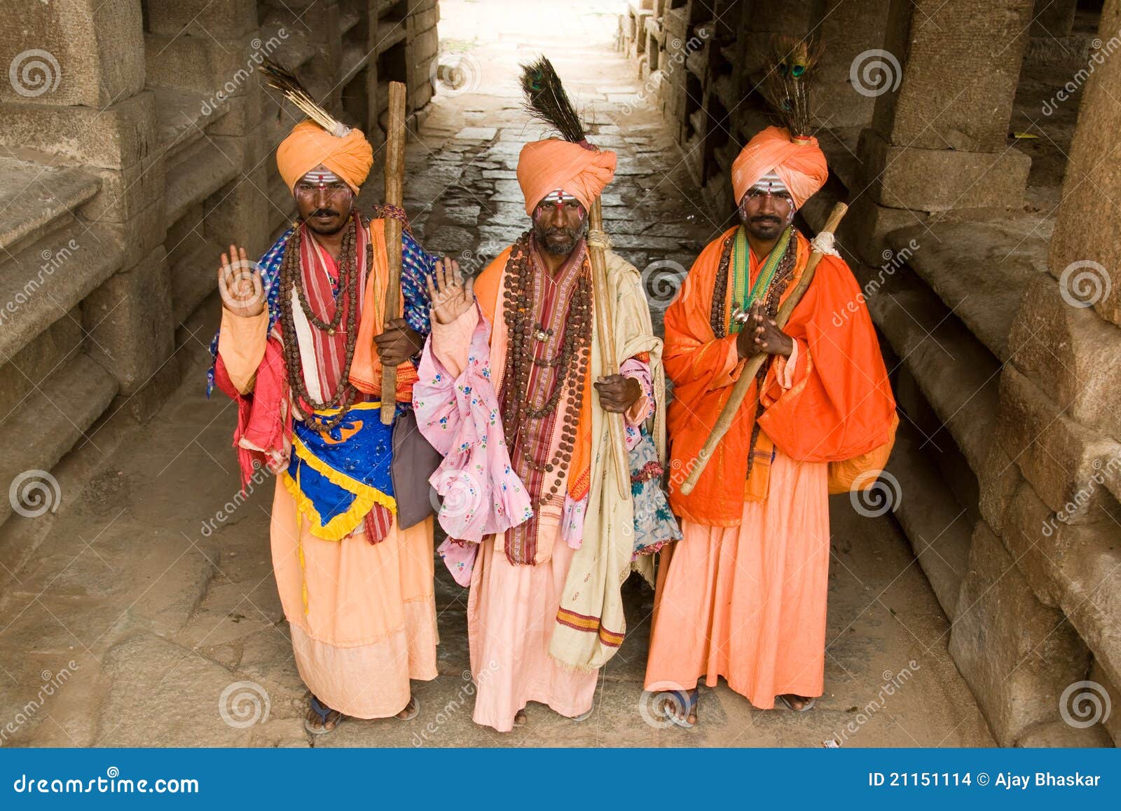 Indian Holy Men editorial stock image. Image of three - 21151114