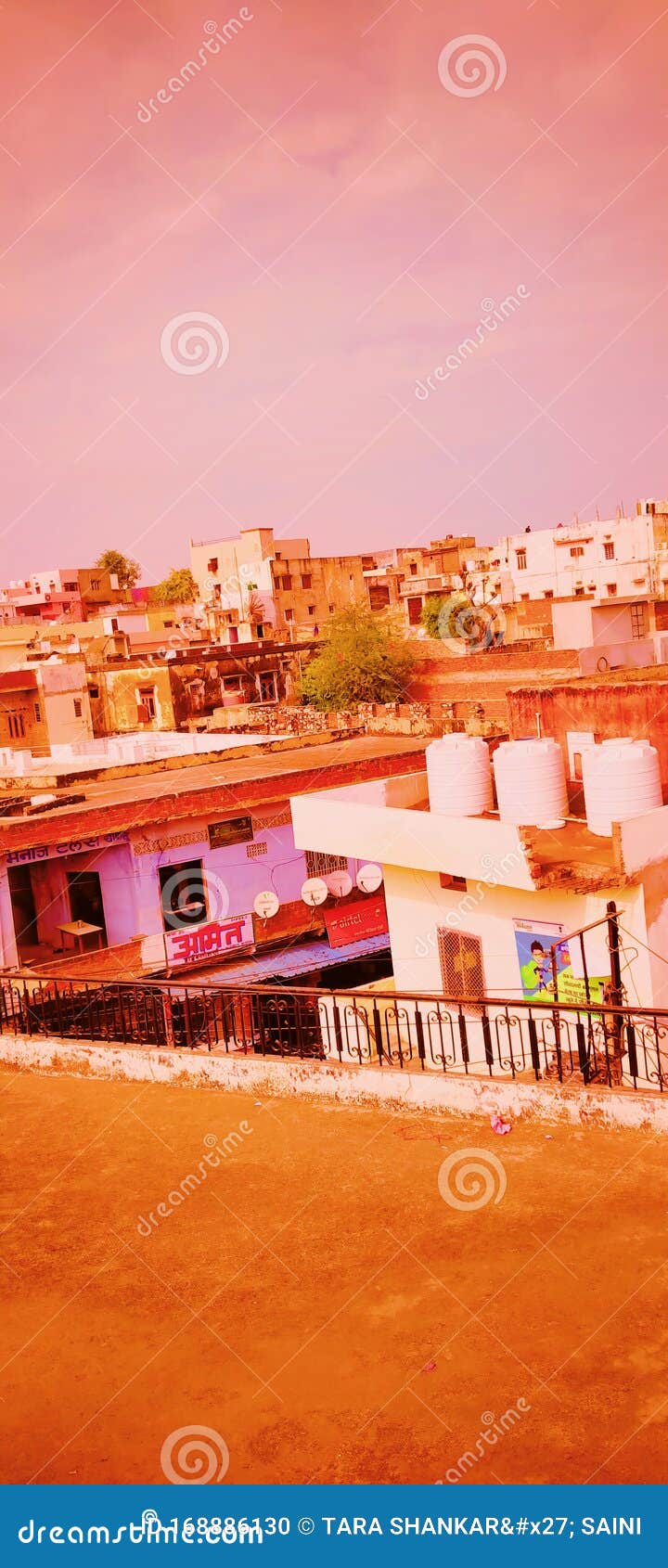 The Indian Home from Rajasthan .long Home and Tree Editorial Image ...