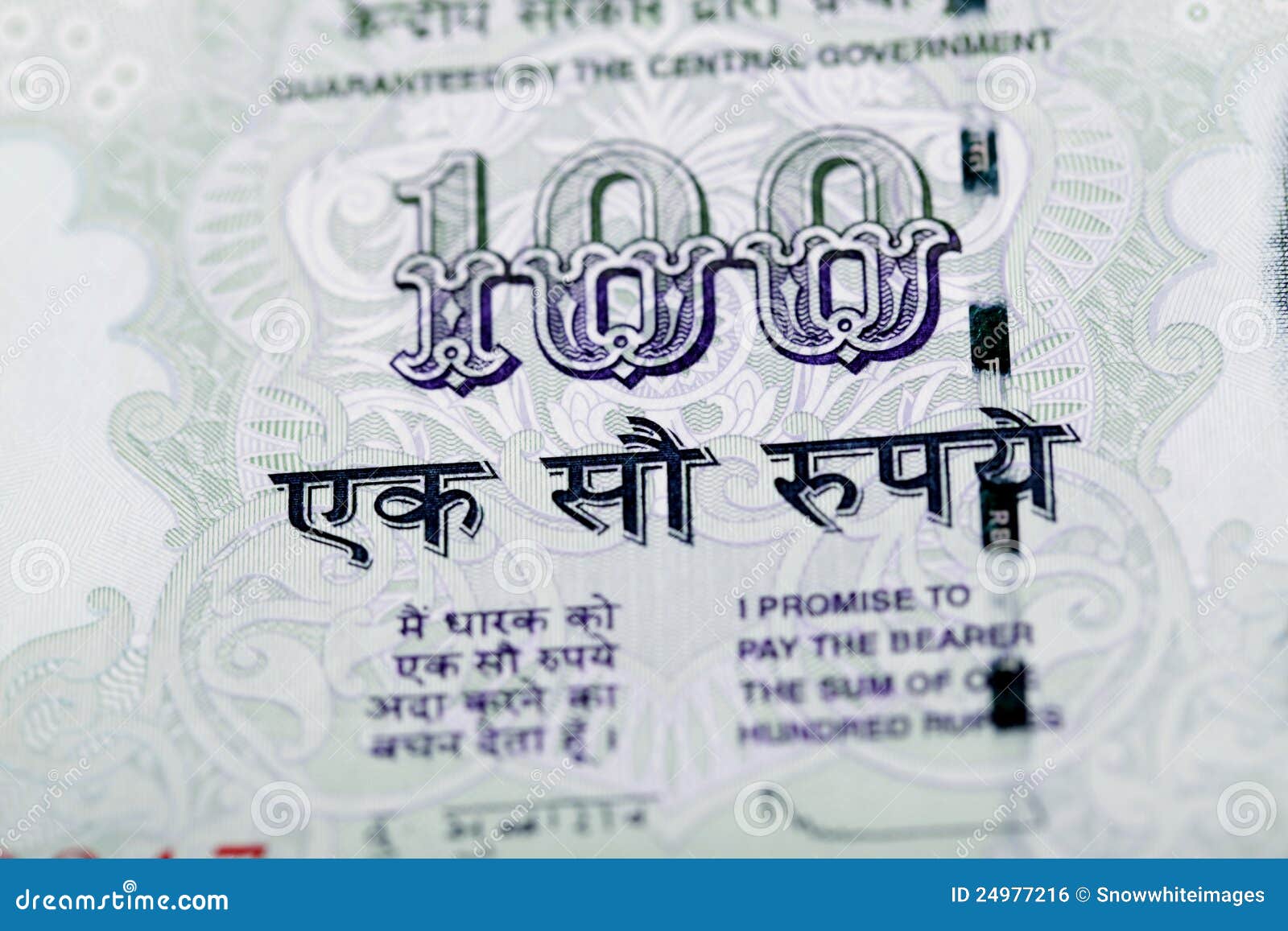 Indian hundred rupee note stock photo. Image of management - 24977216