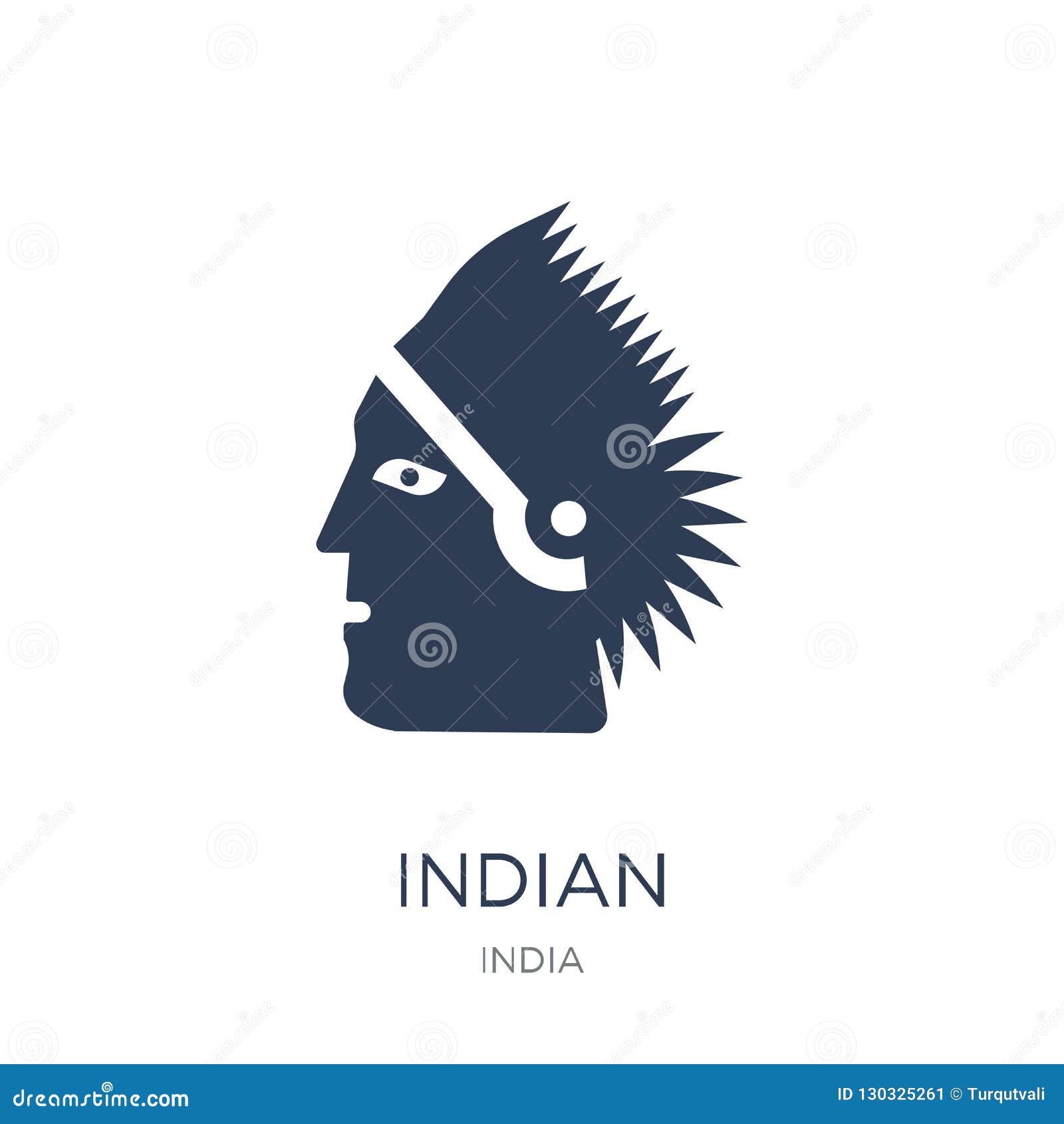 Indian Icon. Trendy Flat Vector Indian Icon on White Background Stock ...