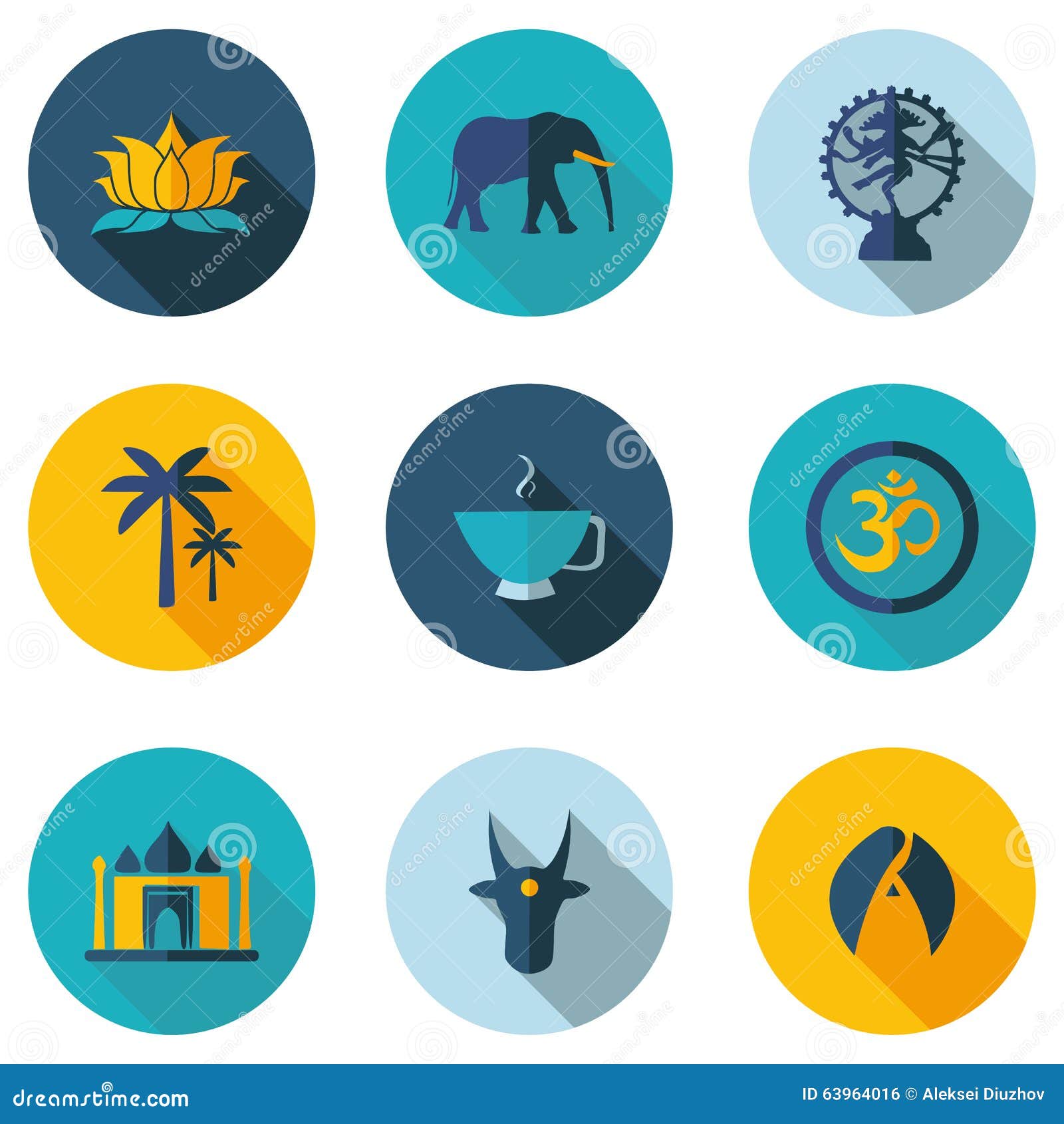 Indian Icons in Vector Format Stock Illustration - Illustration of ...