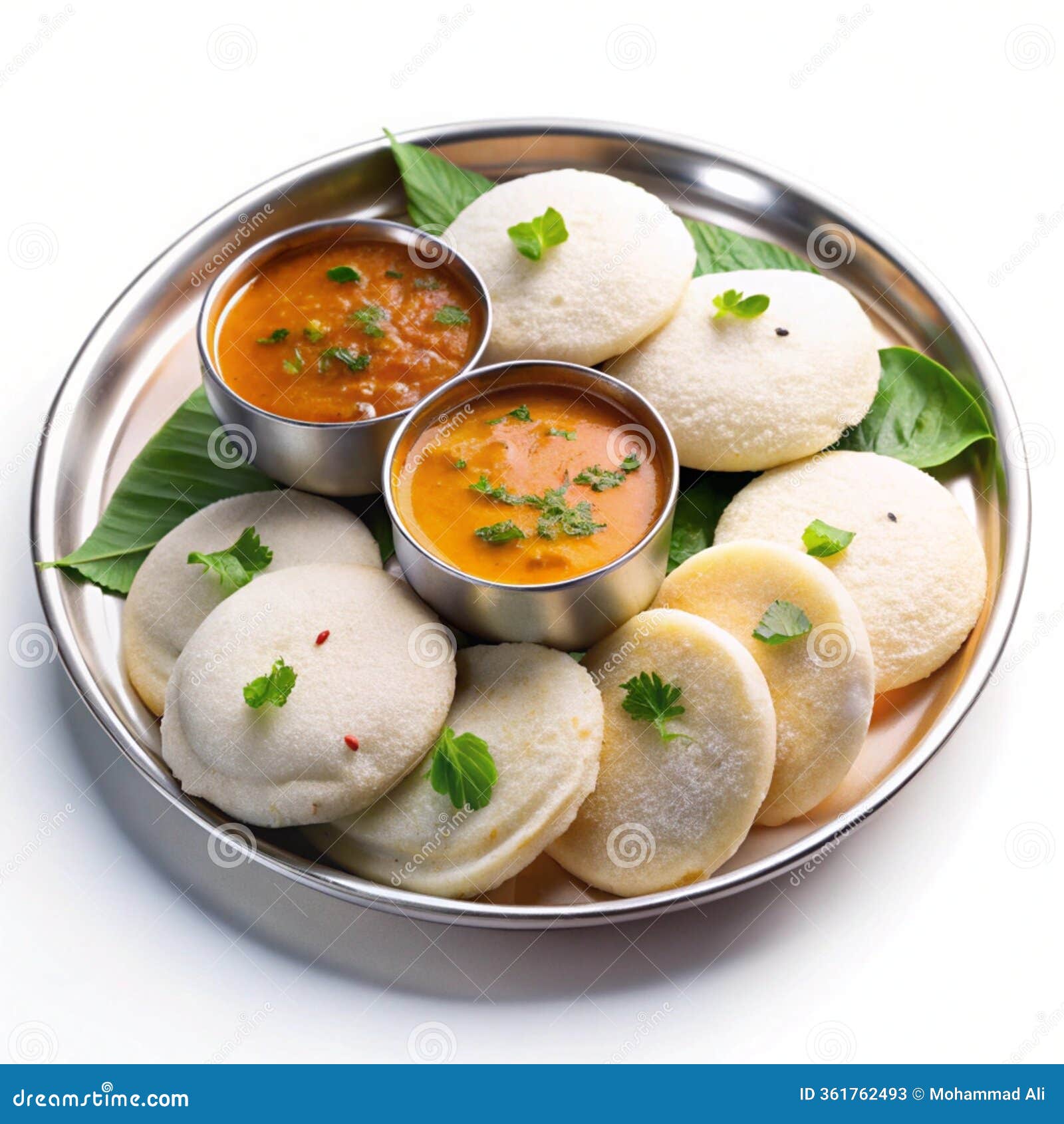 Indian Idli Food Isolated On White Background Royalty-Free Stock Photo ...