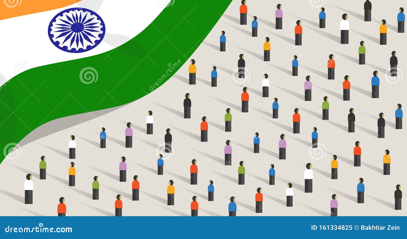 Indian Independence Anniversary Celebration and Unity. People of India ...