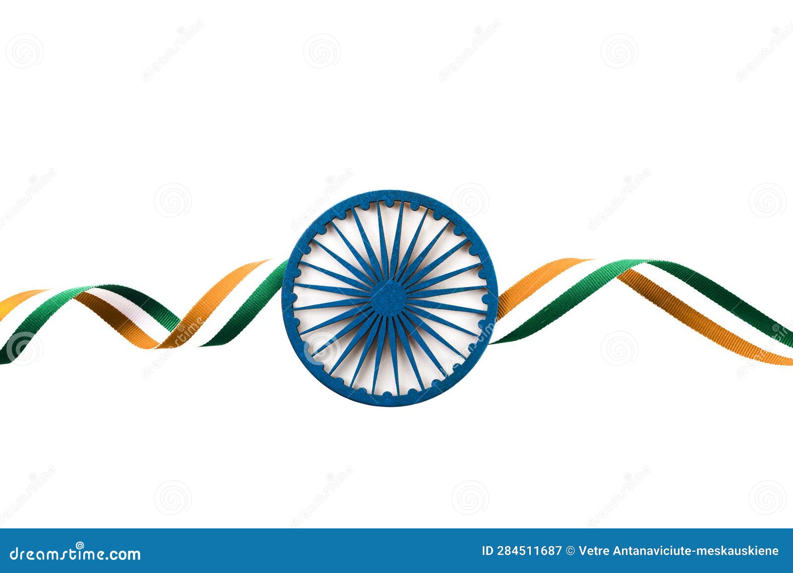 Indian Independence Day Concept Background with Ashoka Wheel Stock ...