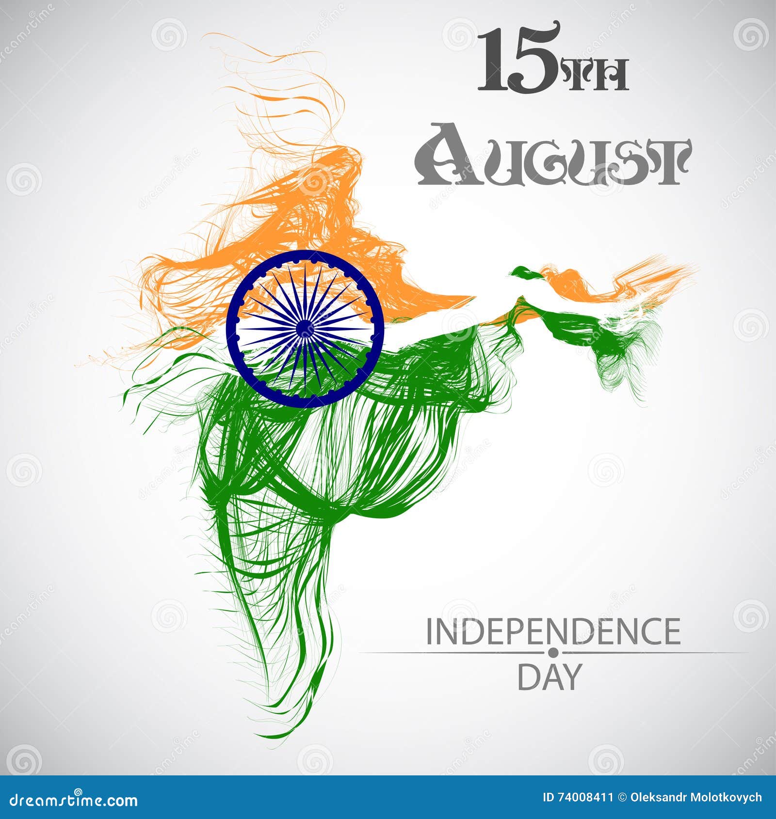 Indian Independence Day Vector Background. Stock Vector - Illustration ...