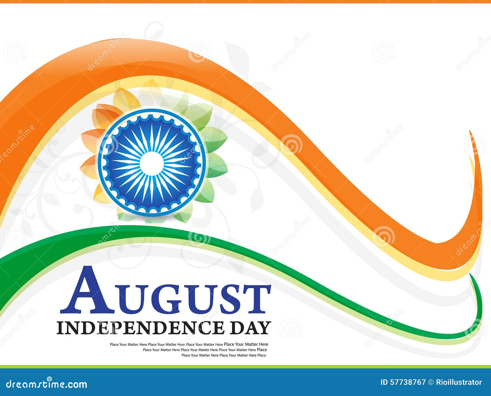 Indian Independence Day Wave Background Stock Illustration ...