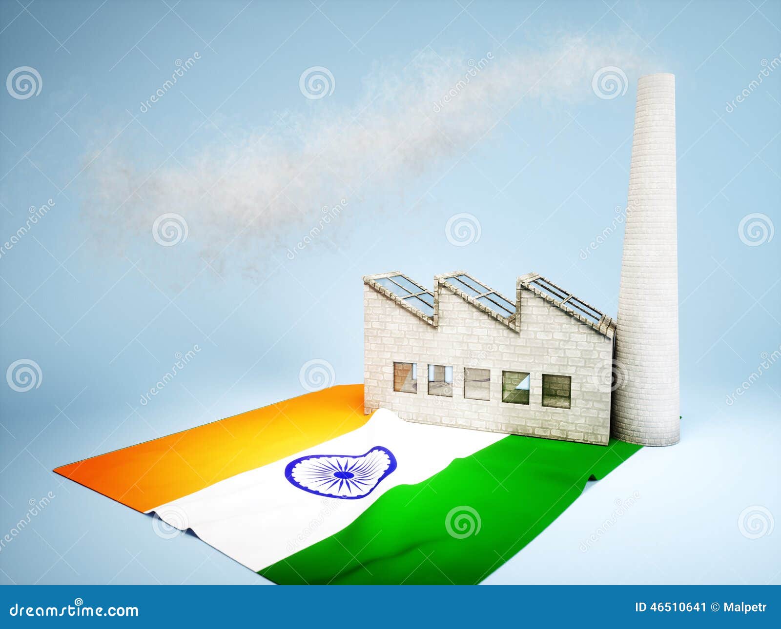 Indian Industry Development Stock Illustration - Illustration of ...
