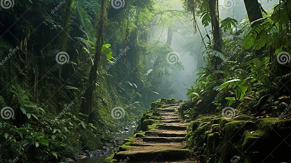 Indian Jungle with Old Path Stock Photo - Image of nature, forest ...